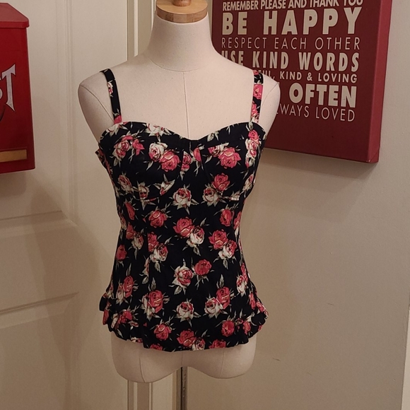 SAMPLE | Tops | Sample Corset Floral Top | Poshmark